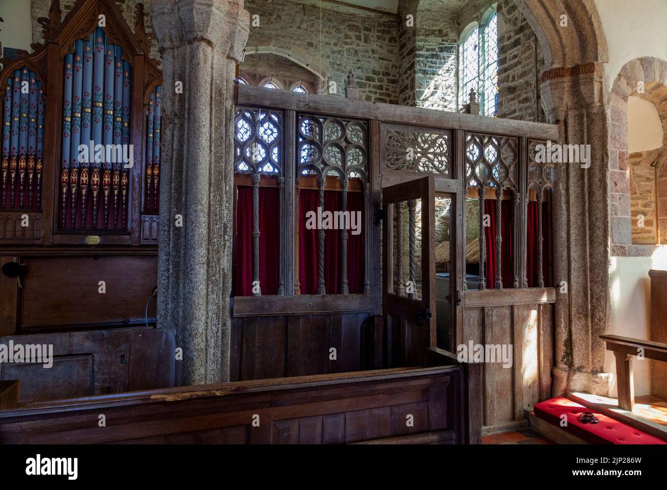 Rood Screen featuring lady with serpent tongue,believed to be Margaret ...