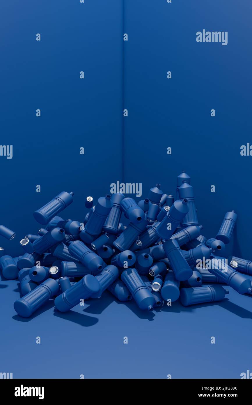 plastic, blue, waste, packaging waste, plastics, synthetic, synthetic ...