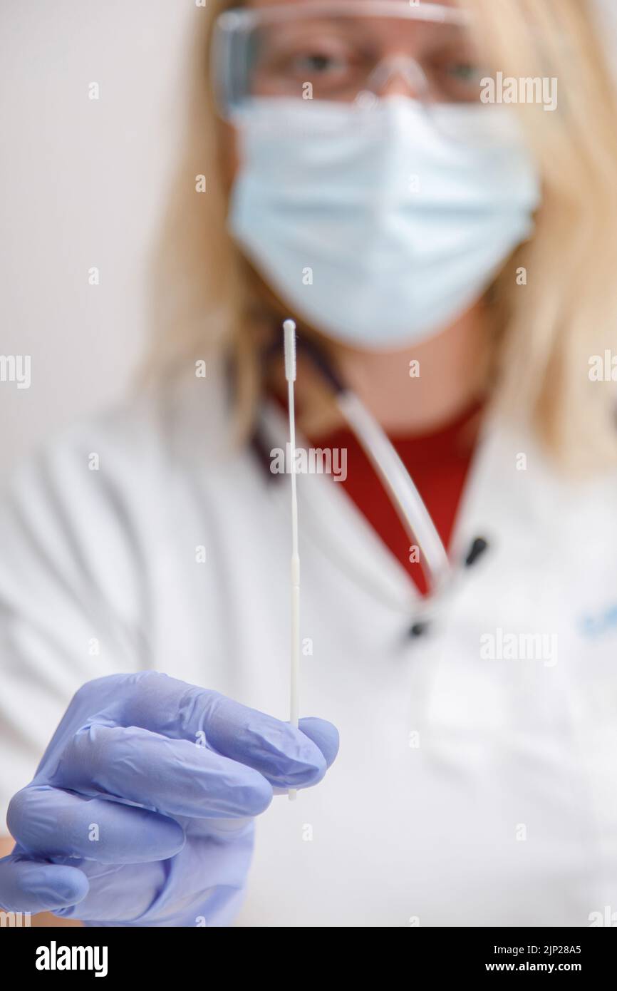swab test, testing, corona test, swab tests, proofs Stock Photo - Alamy