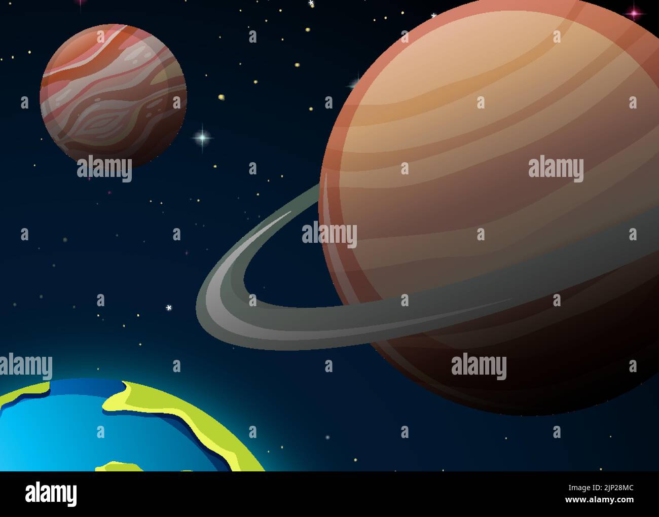 Outer space background wallpaper illustration Stock Vector Image & Art ...