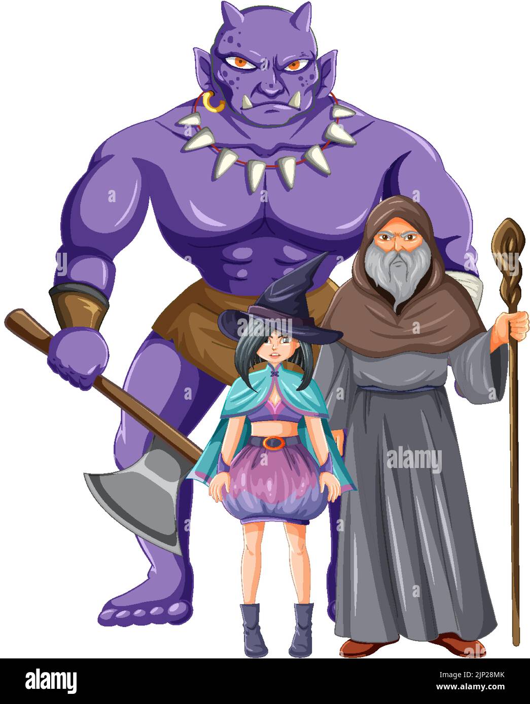 Group of medieval cartoon characters illustration Stock Vector Image ...