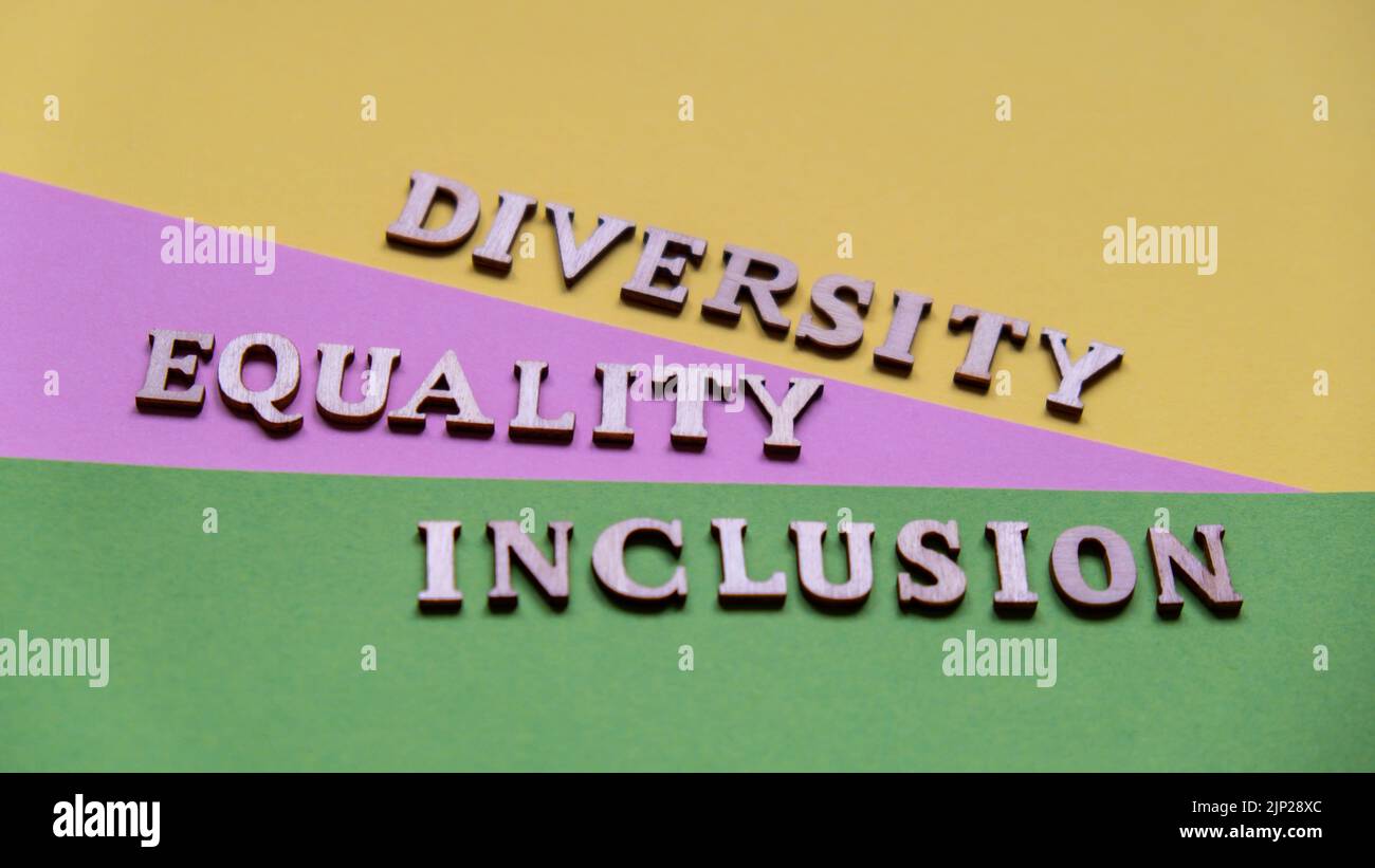 Message DIVERSITY INCLUSION EQUALITY. Motivational Words Quotes Concept ...