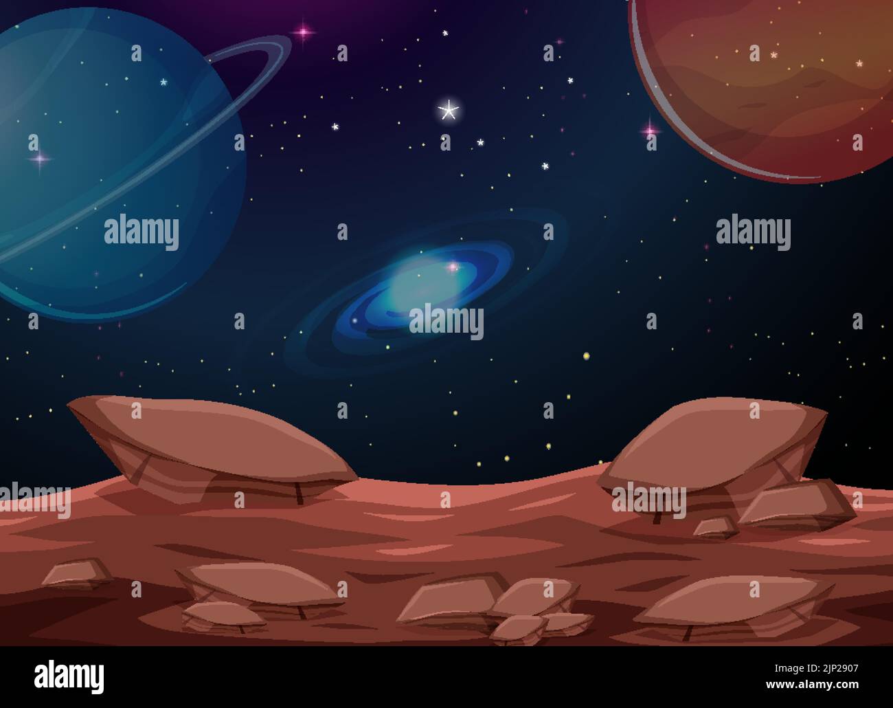 Outer space background wallpaper illustration Stock Vector Image & Art ...