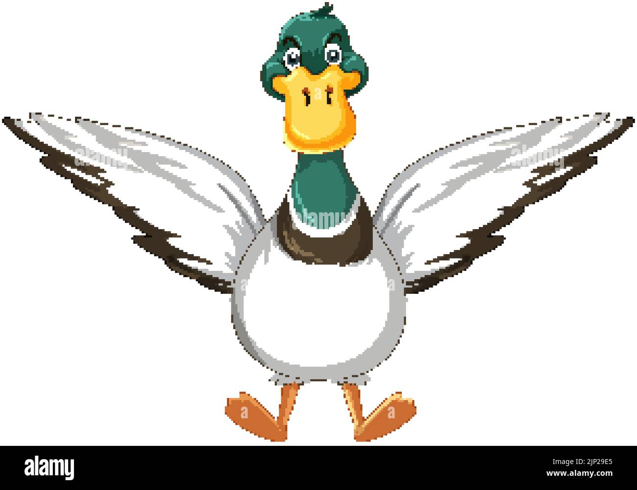 Happy wild duck cartoon character illustration Stock Vector Image & Art ...