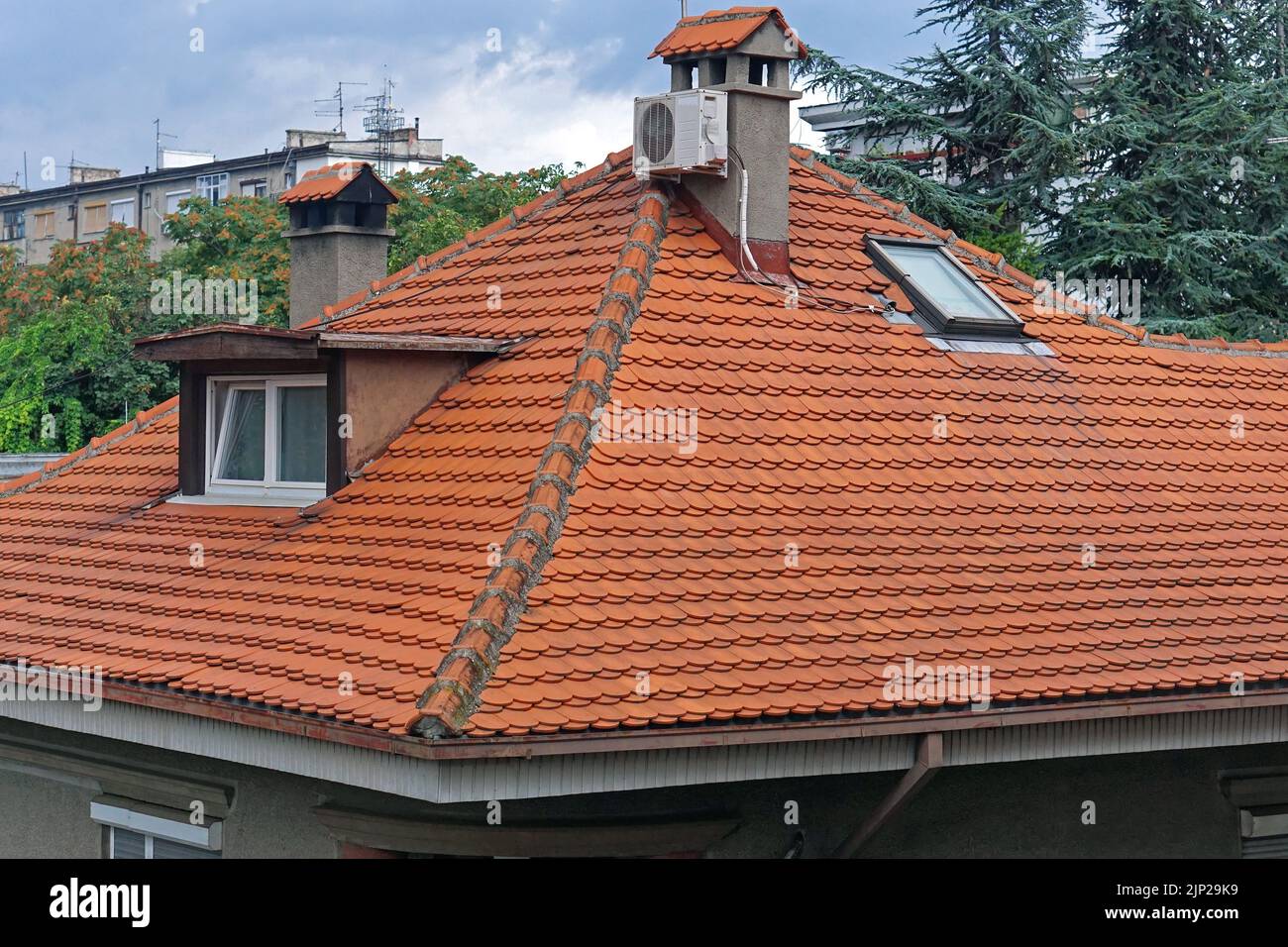 Orange roof tiles hi-res stock photography and images - Alamy