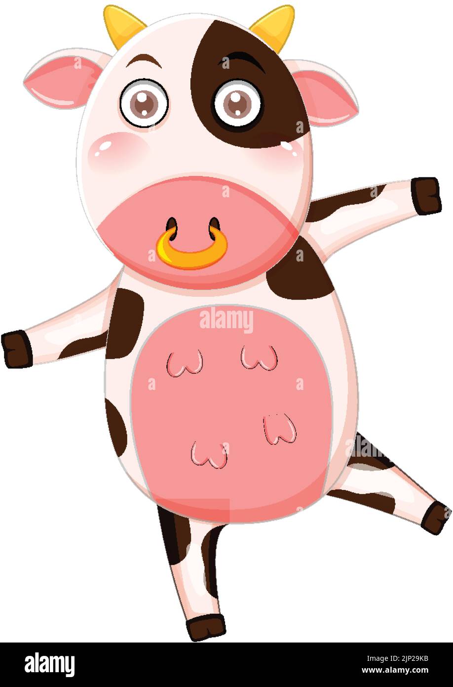 Cute cow cartoon character illustration Stock Vector Image & Art - Alamy