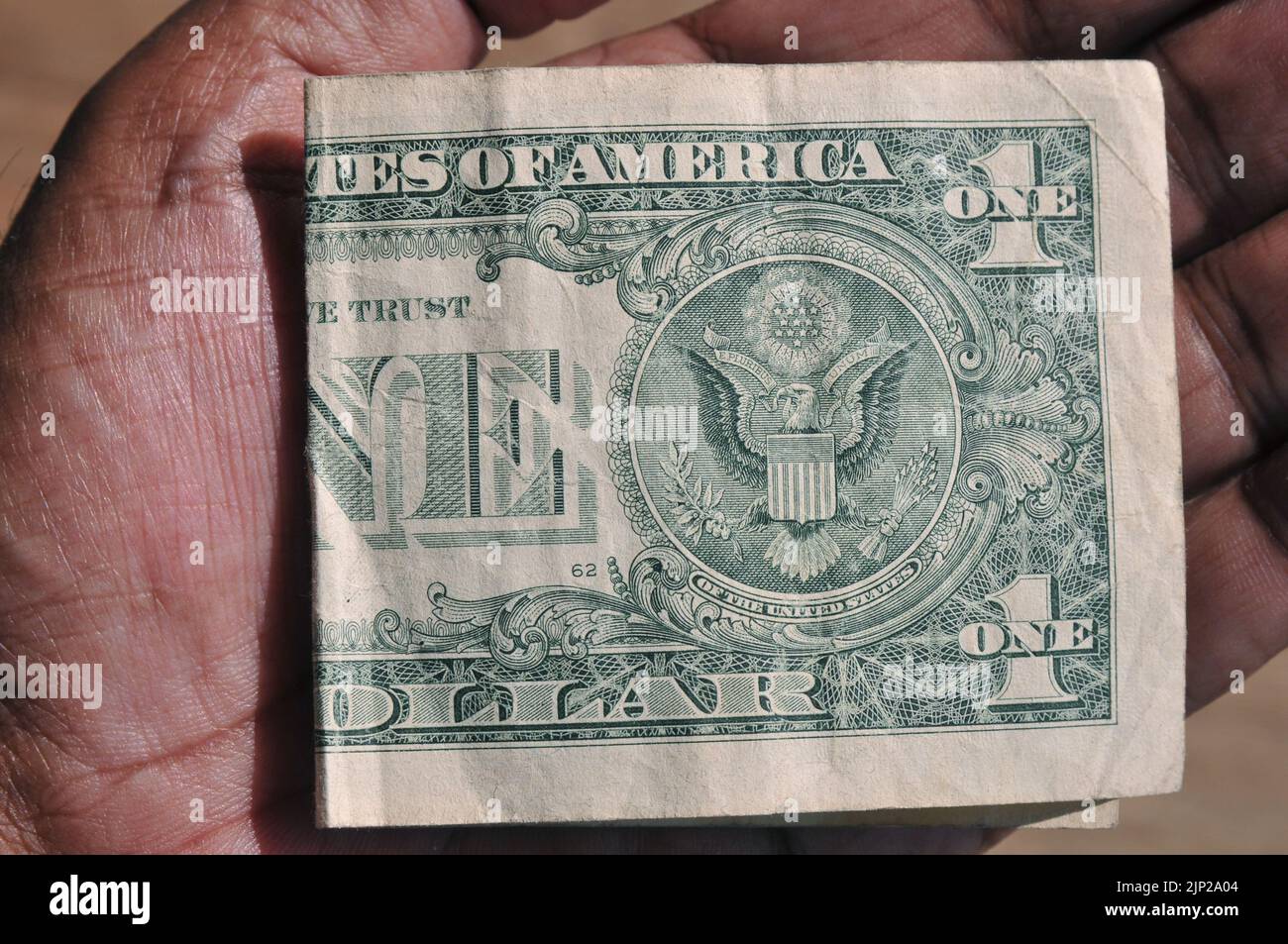 Kastrup Copenahgen Denmark 15 August 2022 American Dollar Bill Note In kastrup-copenahgen-denmark-15-august-2022-american-dollar-bill-note-in