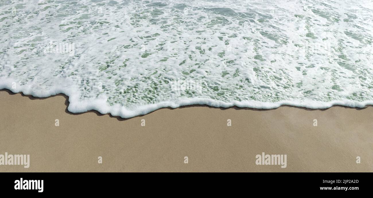 Maui Hawaii beach coastline of sand, sun, and blue water with crashing ...