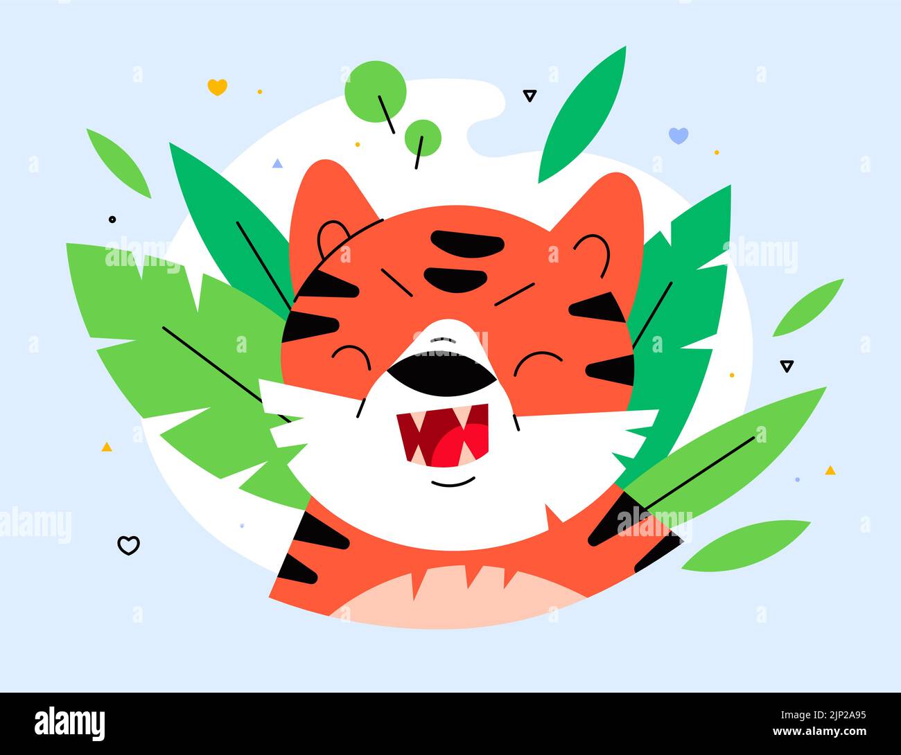 Hand drawn tiger face illustration Vector illustration Stock Vector ...