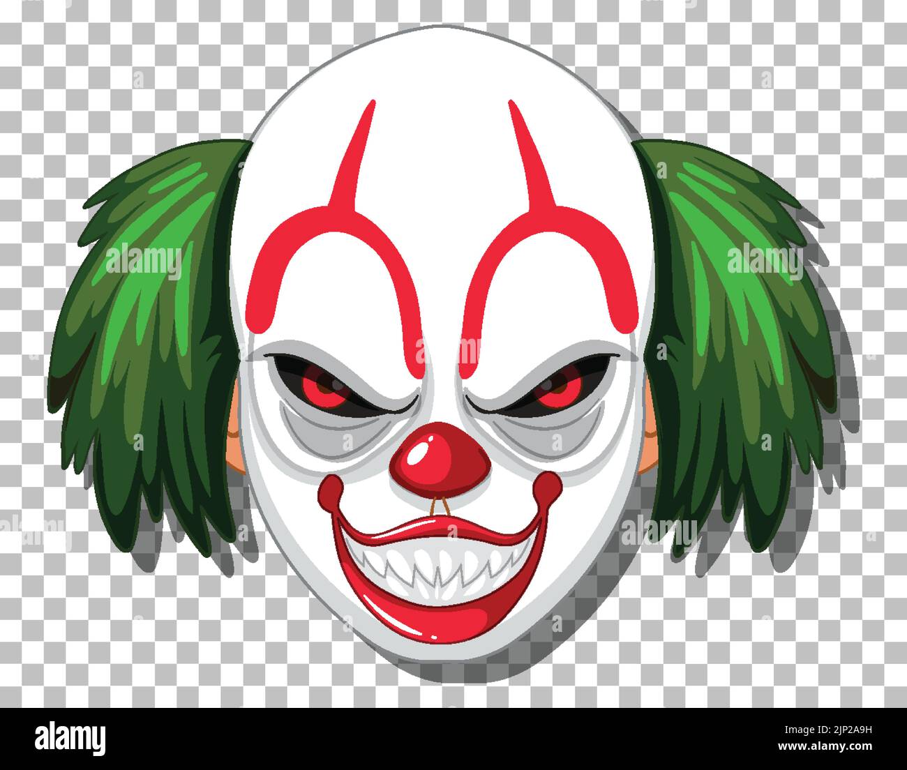 Scary clown head on grid background illustration Stock Vector Image ...