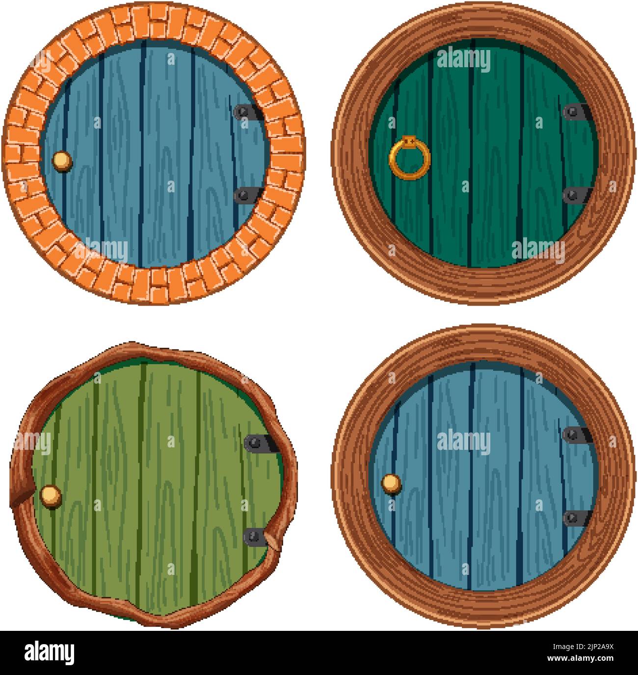 Drawing house door round Cut Out Stock Images & Pictures - Alamy