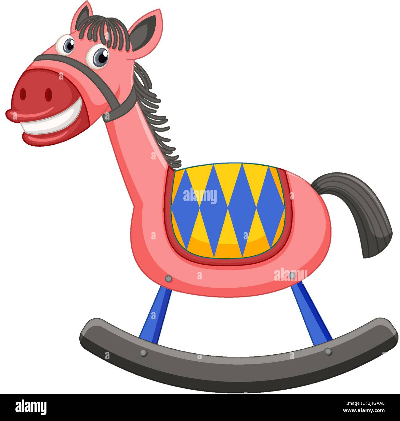 Isolated rocking horse for kids illustration Stock Vector Image & Art ...