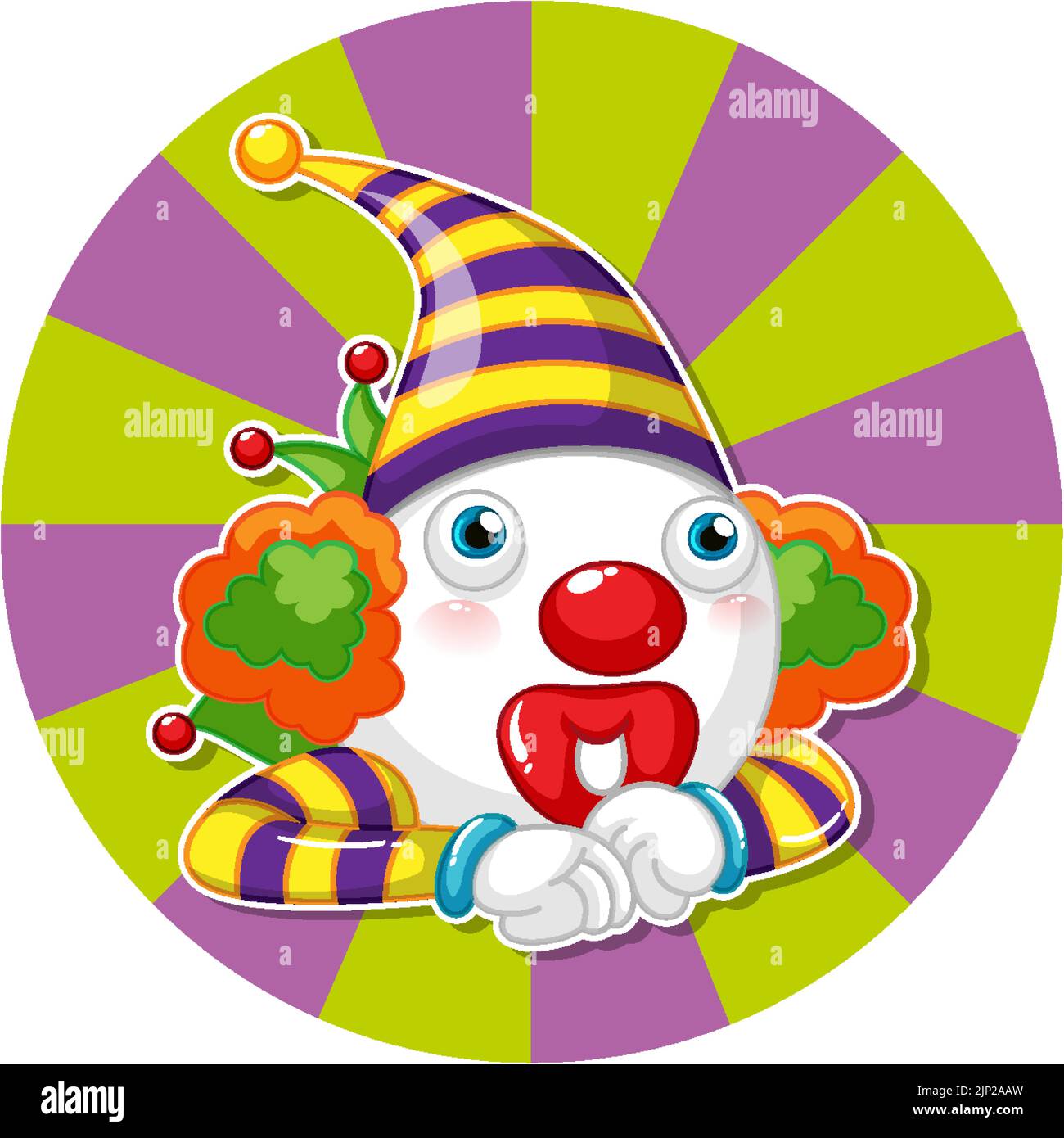 Circus clown colourful icon banner illustration Stock Vector Image ...