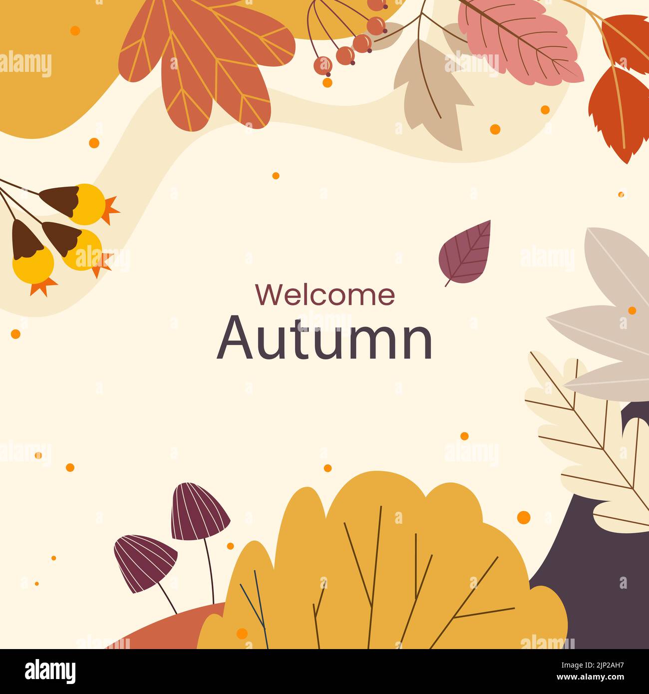 Flat illustration for autumn celebration Vector illustration Stock ...