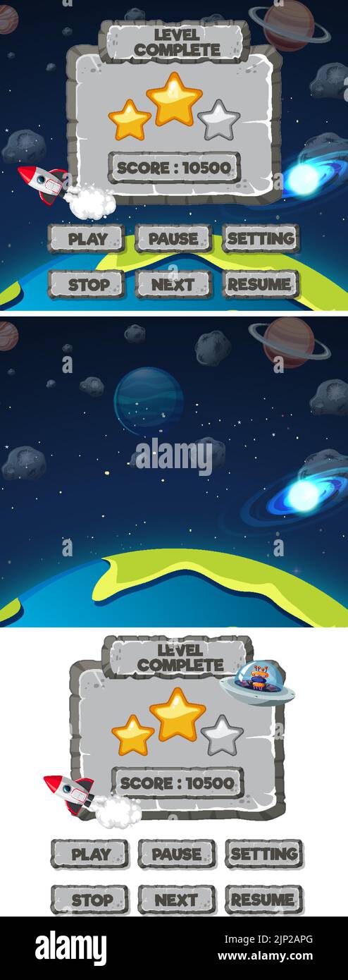 A game background template with elements illustration Stock Vector ...