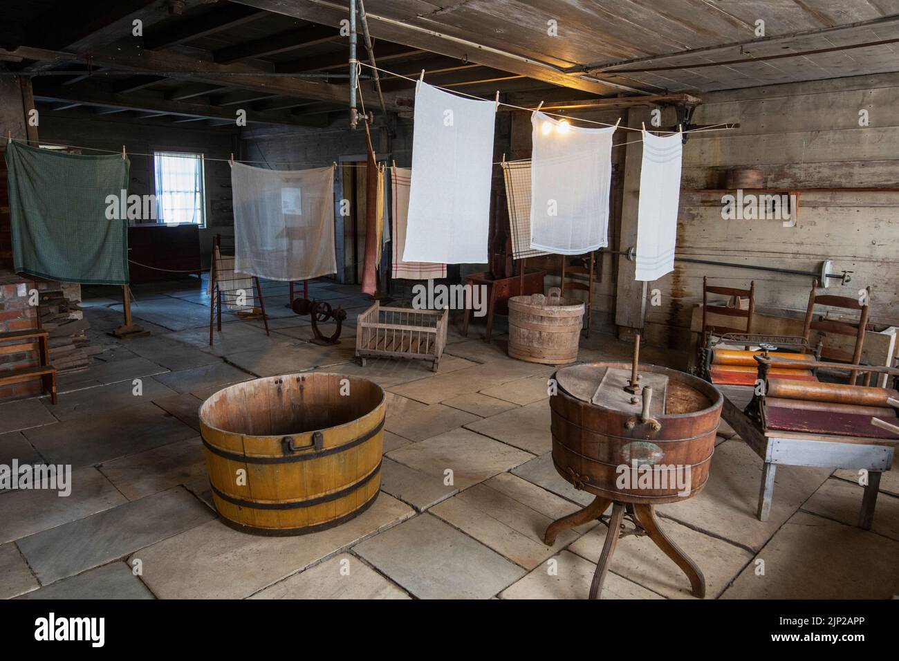 Hancock Shaker Village Laundry Room Interior Stock Photo - Alamy