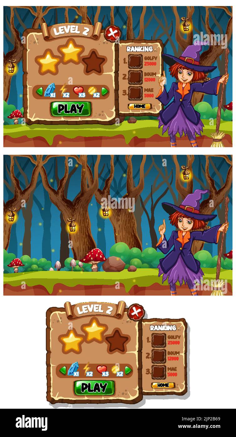 A game background template with elements illustration Stock Vector ...