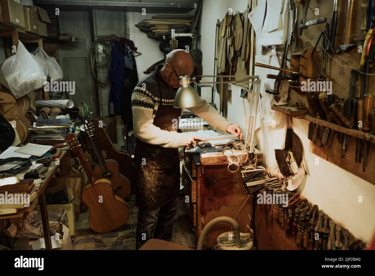 workshop, workbench, guitar builder, workshops, workbenchs Stock Photo ...