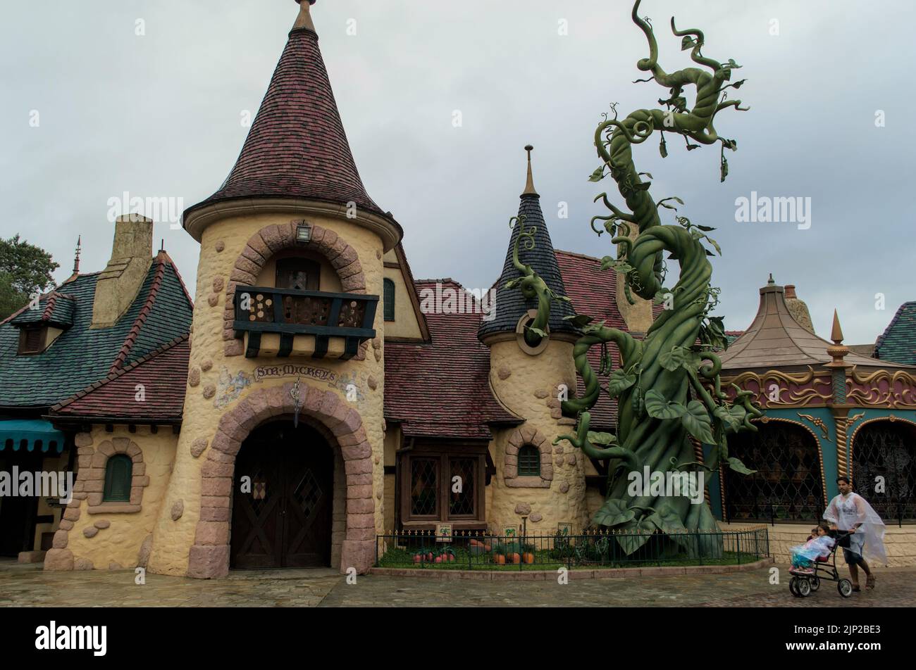 The castle of Sir Mickey's turret in fantasyland Disneyland in Paris ...