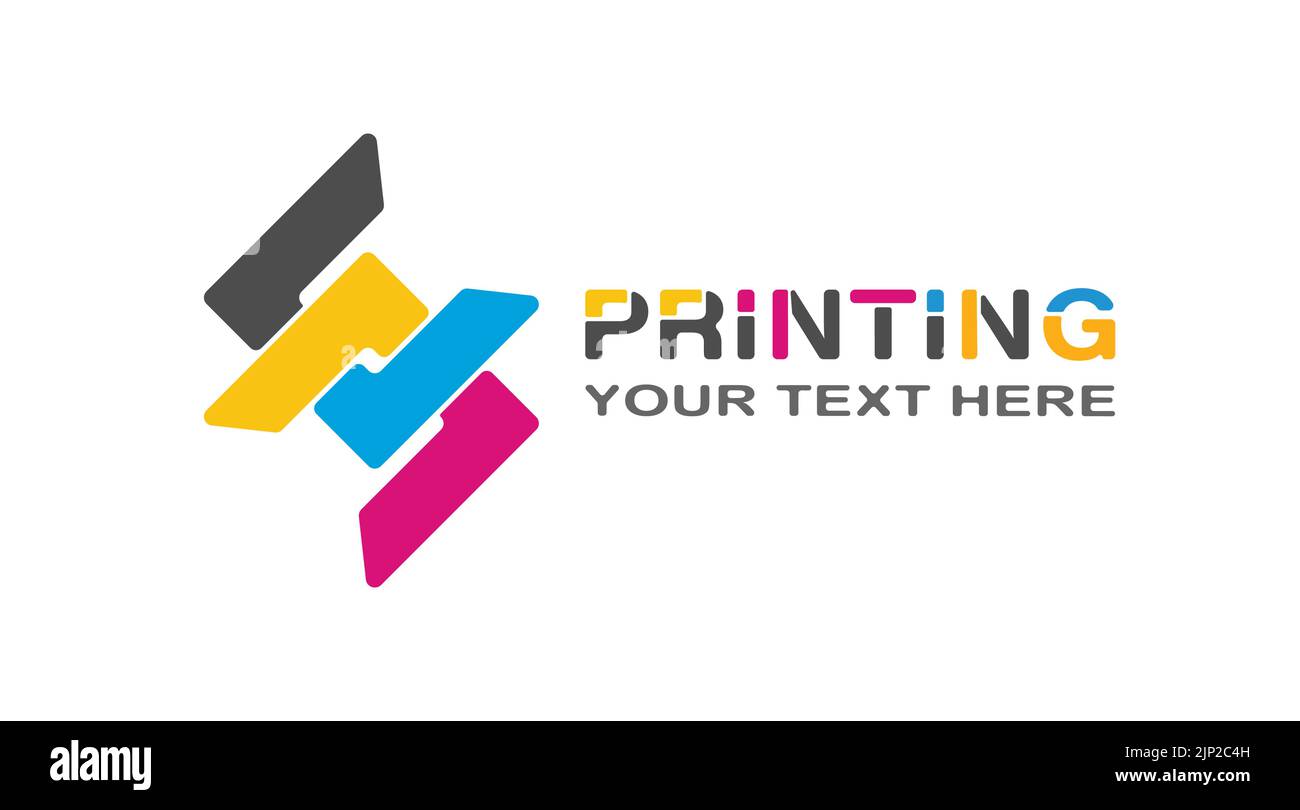 Digital printing or photo printing. Vector template of a logo, sticker ...