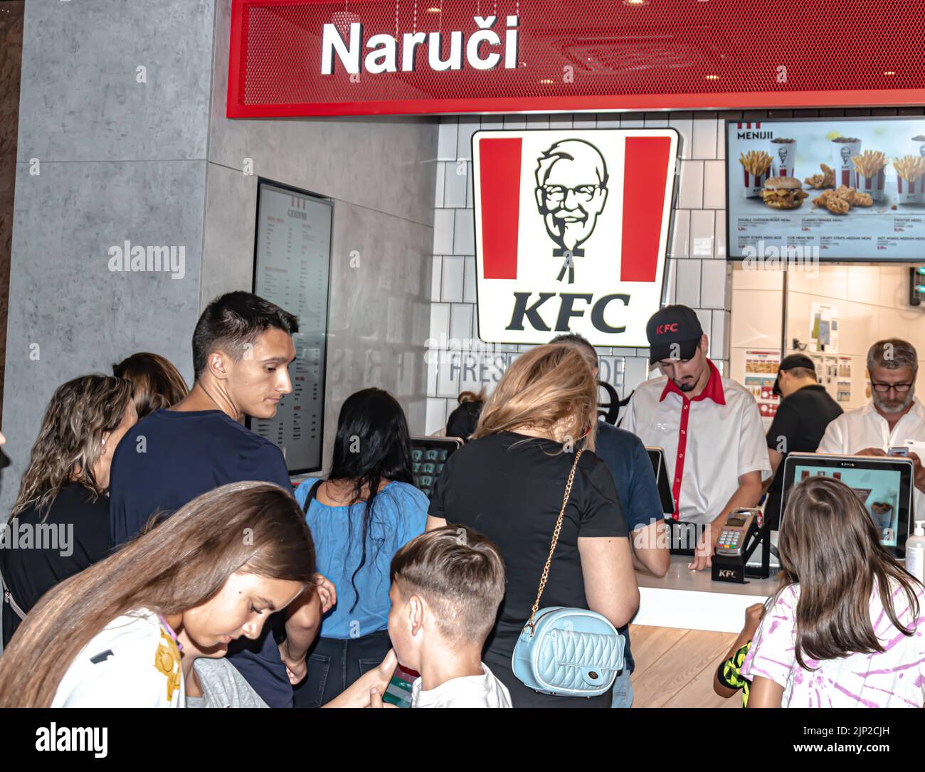 The first KFC restaurant in Sarajevo was opened today Stock Photo - Alamy
