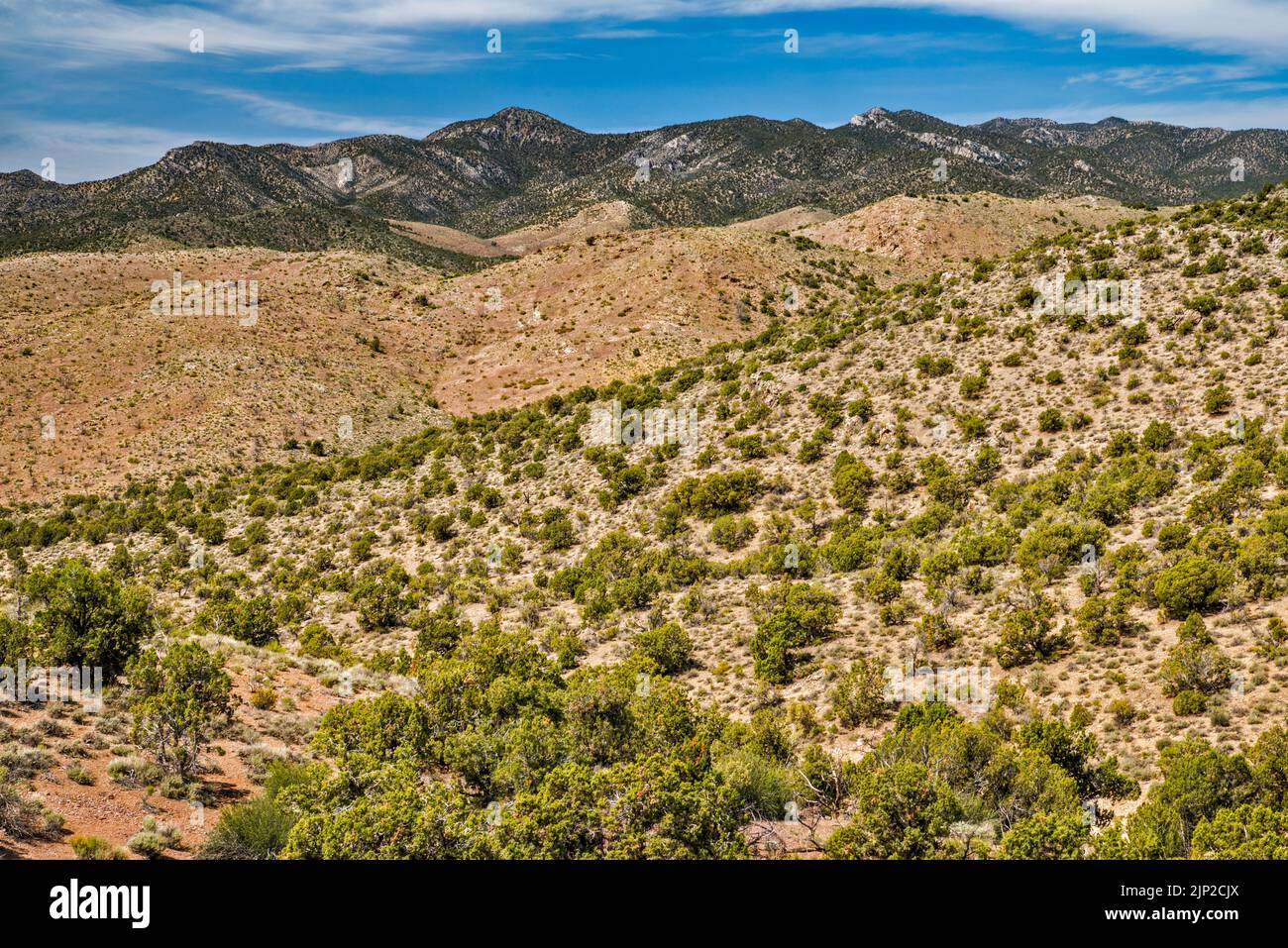 Mount Irish Range, view from Mail Summit, Great Basin Desert, Basin and ...
