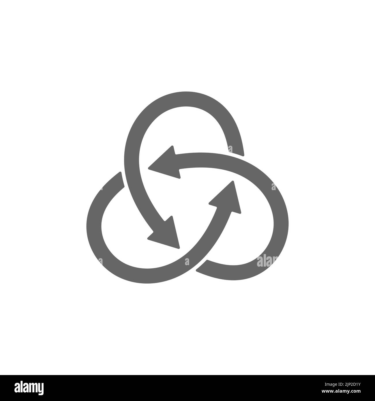 Interaction. Logo template of interlaced arrows for websites ...