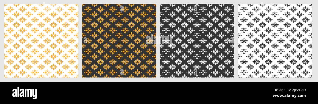 A set of seamless ornaments for texture, textiles, simple backgrounds ...