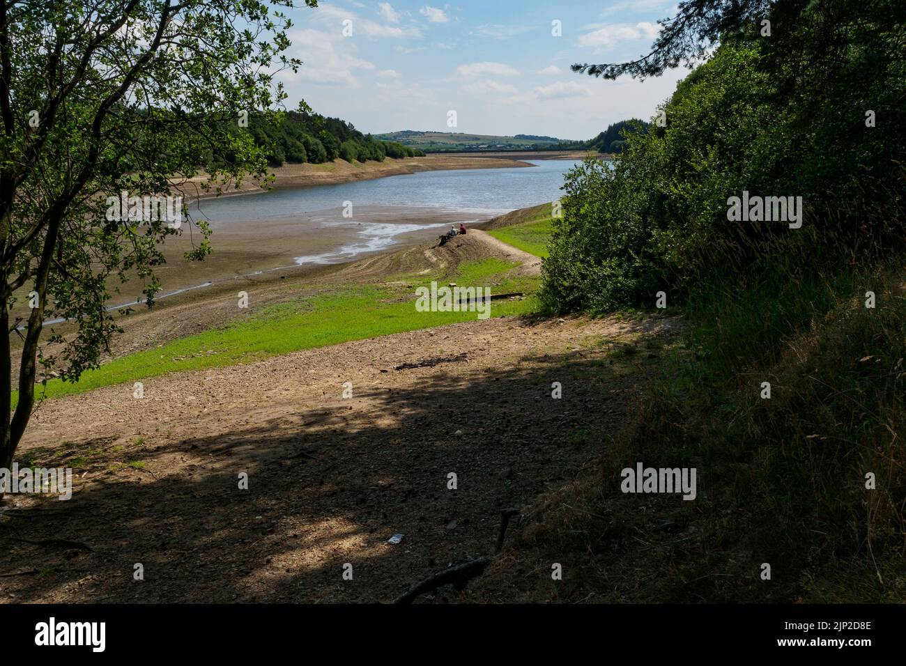 Wayoh Reservoir, Bolton Lancashire in drought conditions Stock Photo ...