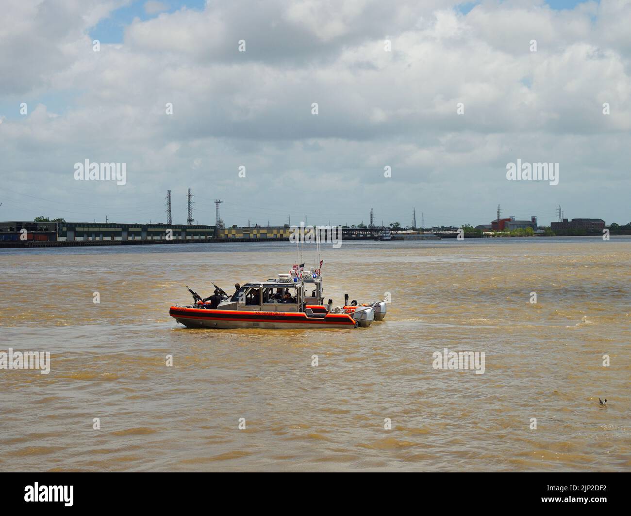 The United States Coast Guard patroling the Mississippi River in New ...