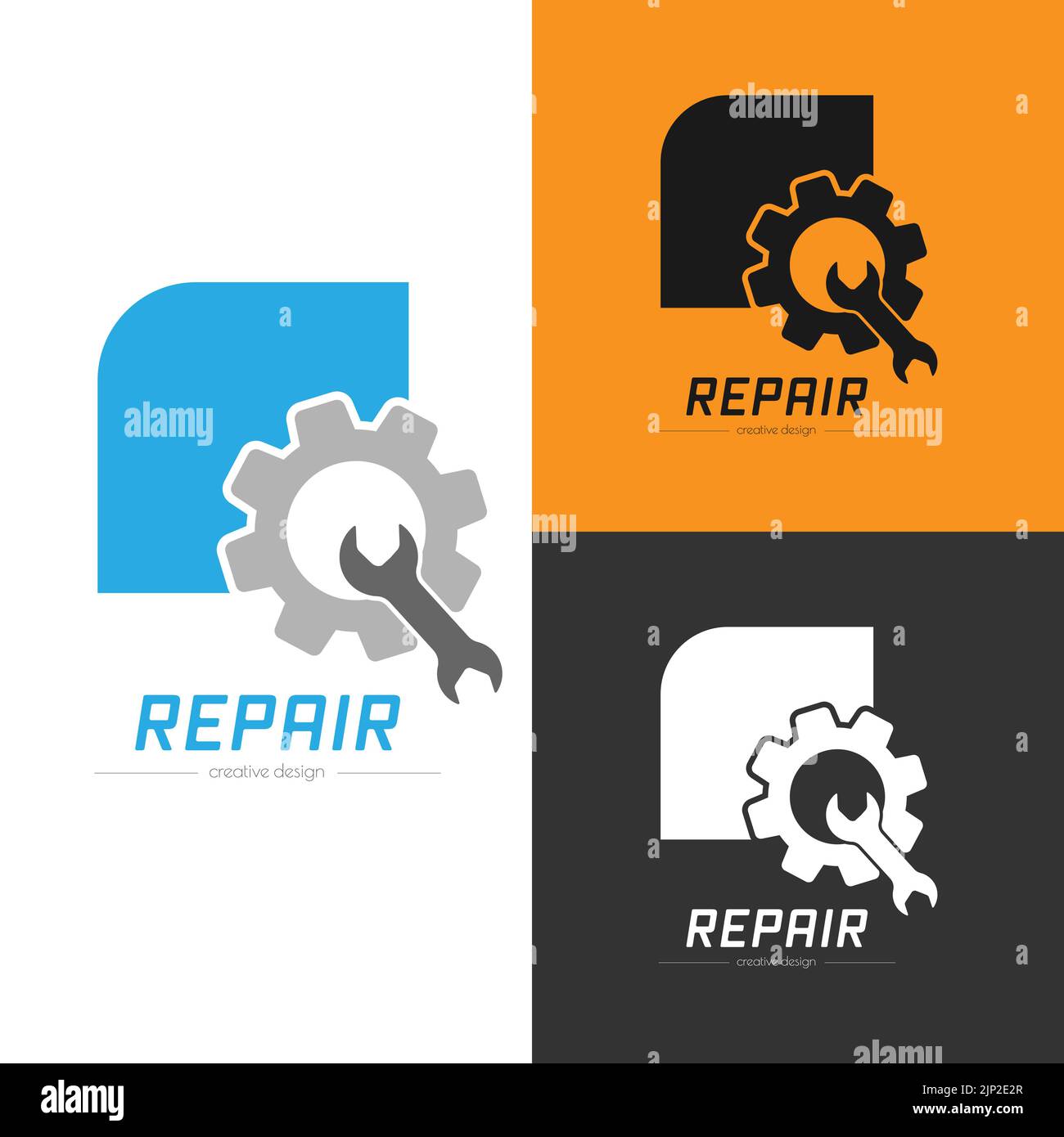 Repair. Template for a logo, sticker, logo or brand. Illustration for ...
