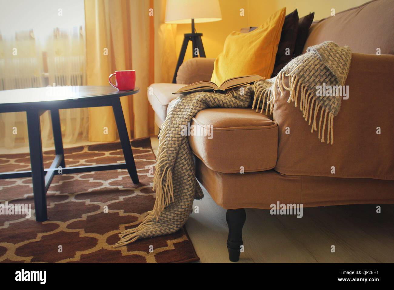 comfortable, warm, living room, cosy, warms, living rooms Stock Photo ...