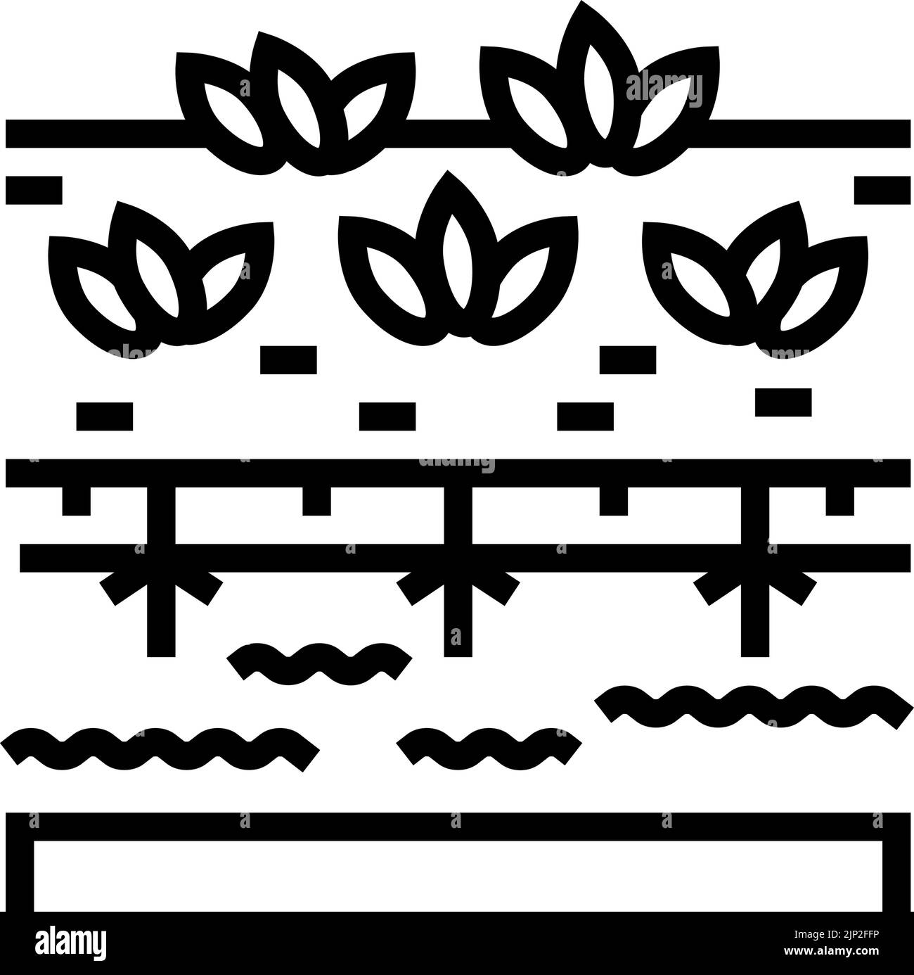 hydroponics water system irrigation line icon vector illustration Stock ...