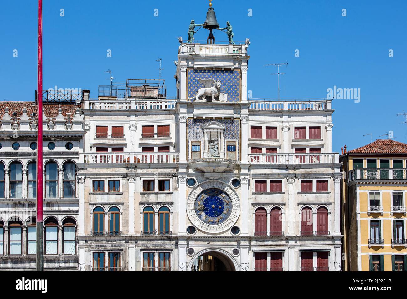 A beautiful shot of a historic clock tower in Venice, Italy Stock Photo ...