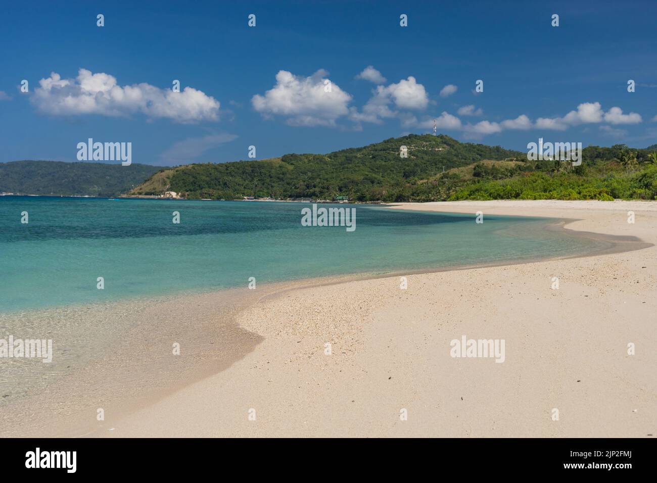 The beautiful white beach during summer in Romblon, Philippines Stock ...