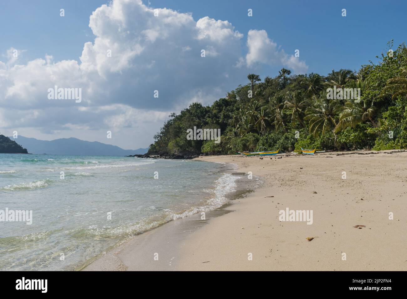 The beautiful white beach during summer in Romblon, Philippines Stock ...