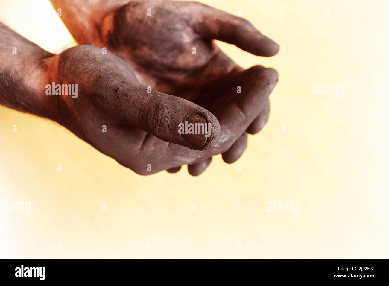 hands, dirty, engine oil, hand, dirties, engine oils Stock Photo - Alamy