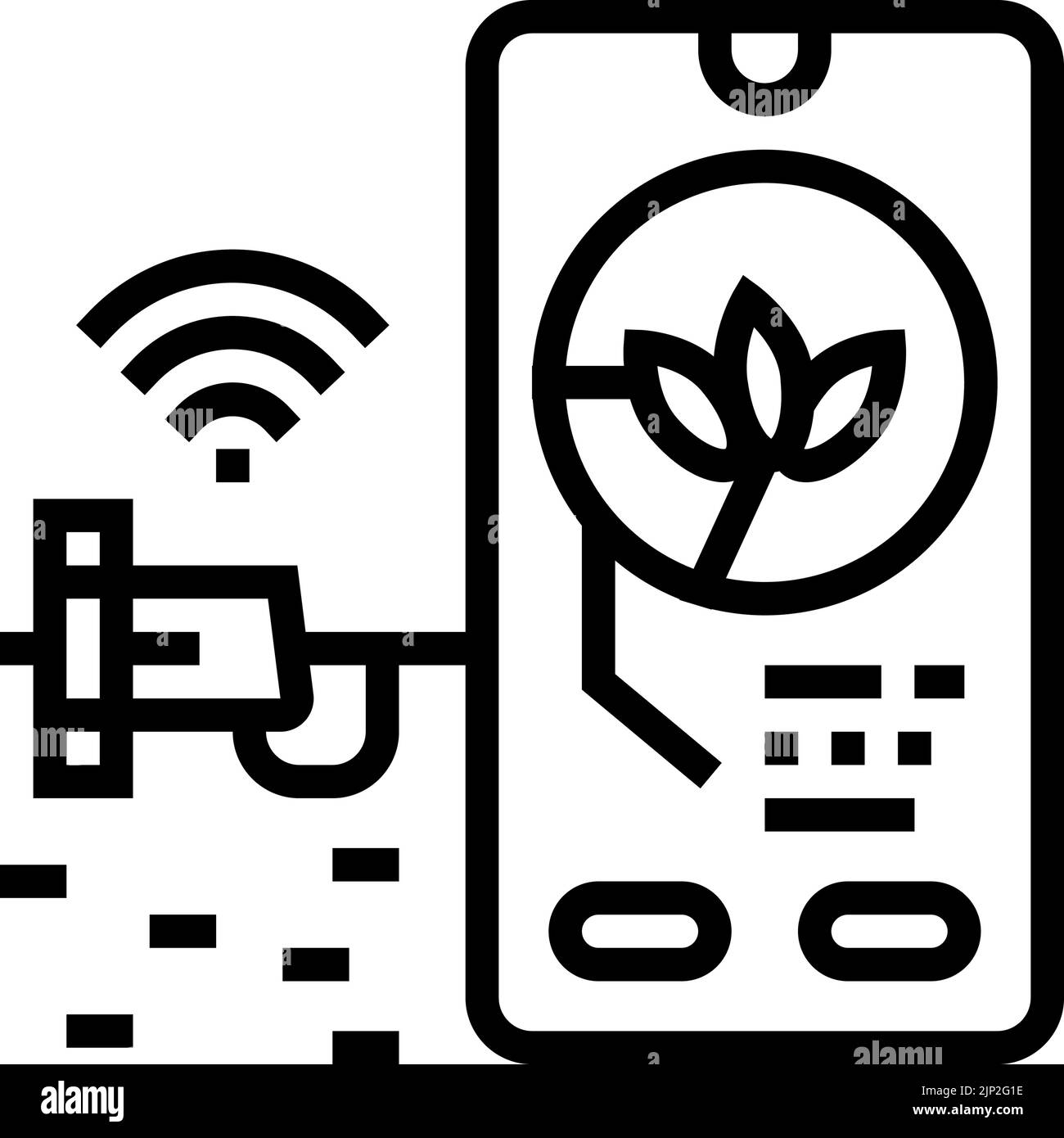 smart watering system line icon vector illustration Stock Vector Image ... smart watering system line icon vector illustration Stock Vector Image ...