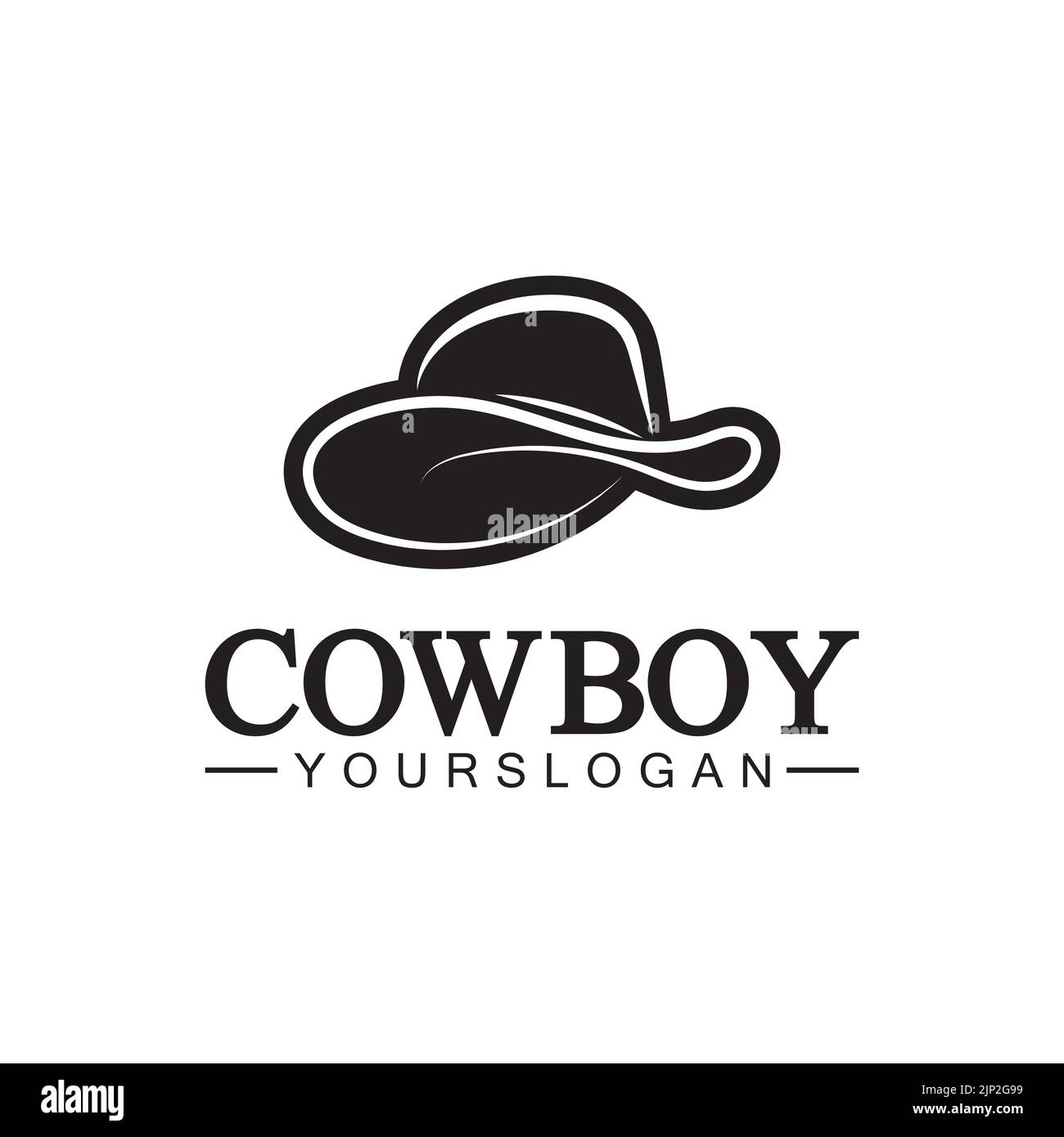 cowboy hat logo icon vector design template Stock Vector Image & Art ...
