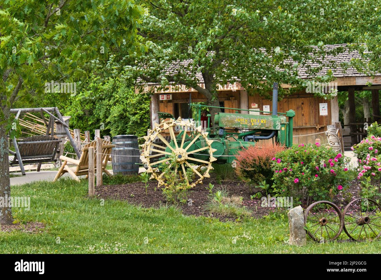 The John Deer tractor at Deanna Rose Children's Farmstead in Overland ...