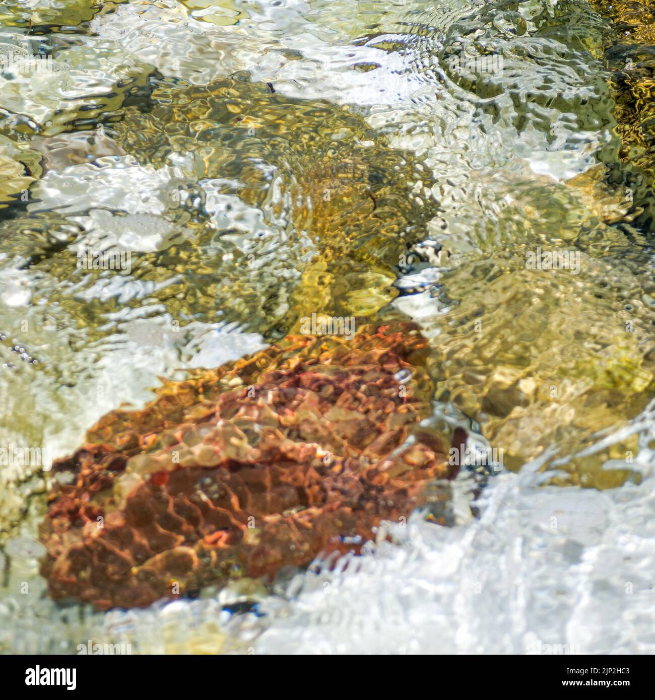 Moving water over marble pebble beach, Thassos, Macedonia, North ...