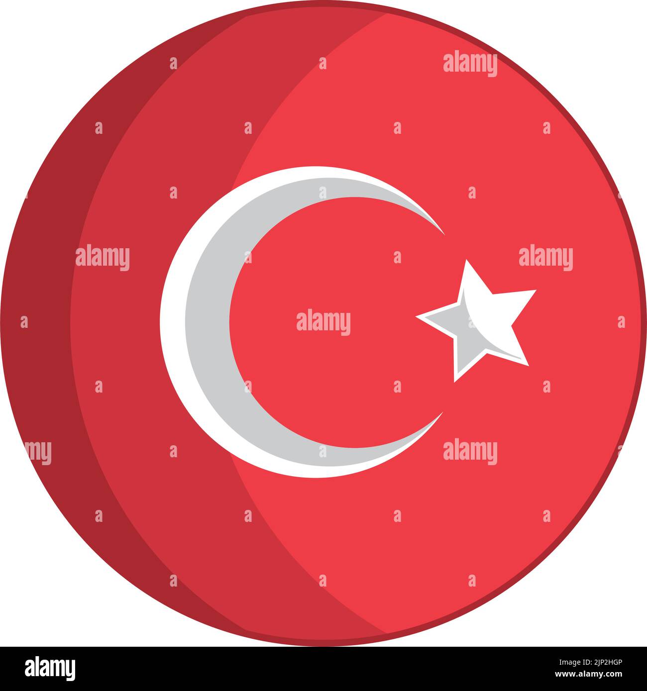round turkish flag Stock Vector Image & Art - Alamy