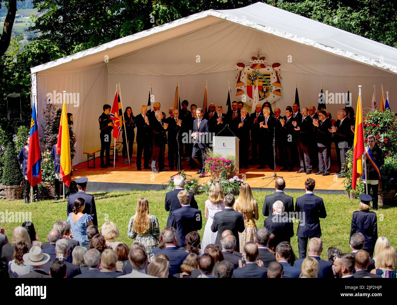 Vaduz, Liechtenstein. 15th Aug, 2022. Alois Hereditary Prince and Regent of Liechtenstein in ...
