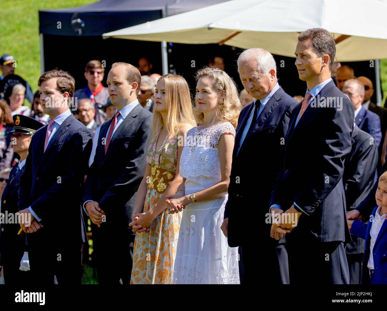 Vaduz, Liechtenstein. 15th Aug, 2022. Hans Adam II Prince of Liechtenstein, Alois Hereditary ...