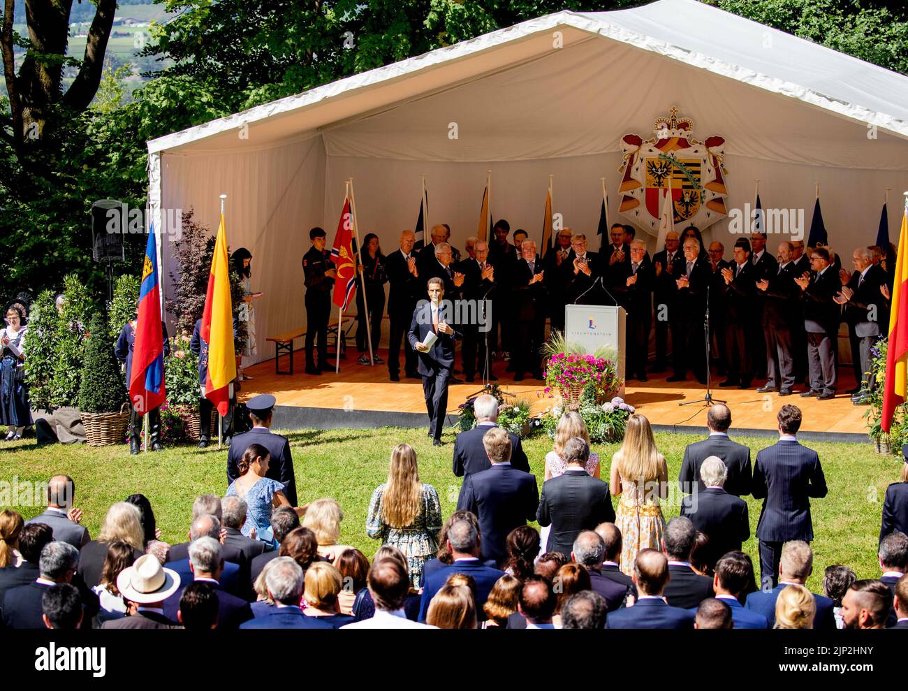 Vaduz, Liechtenstein. 15th Aug, 2022. Alois Hereditary Prince and Regent of Liechtenstein in ...