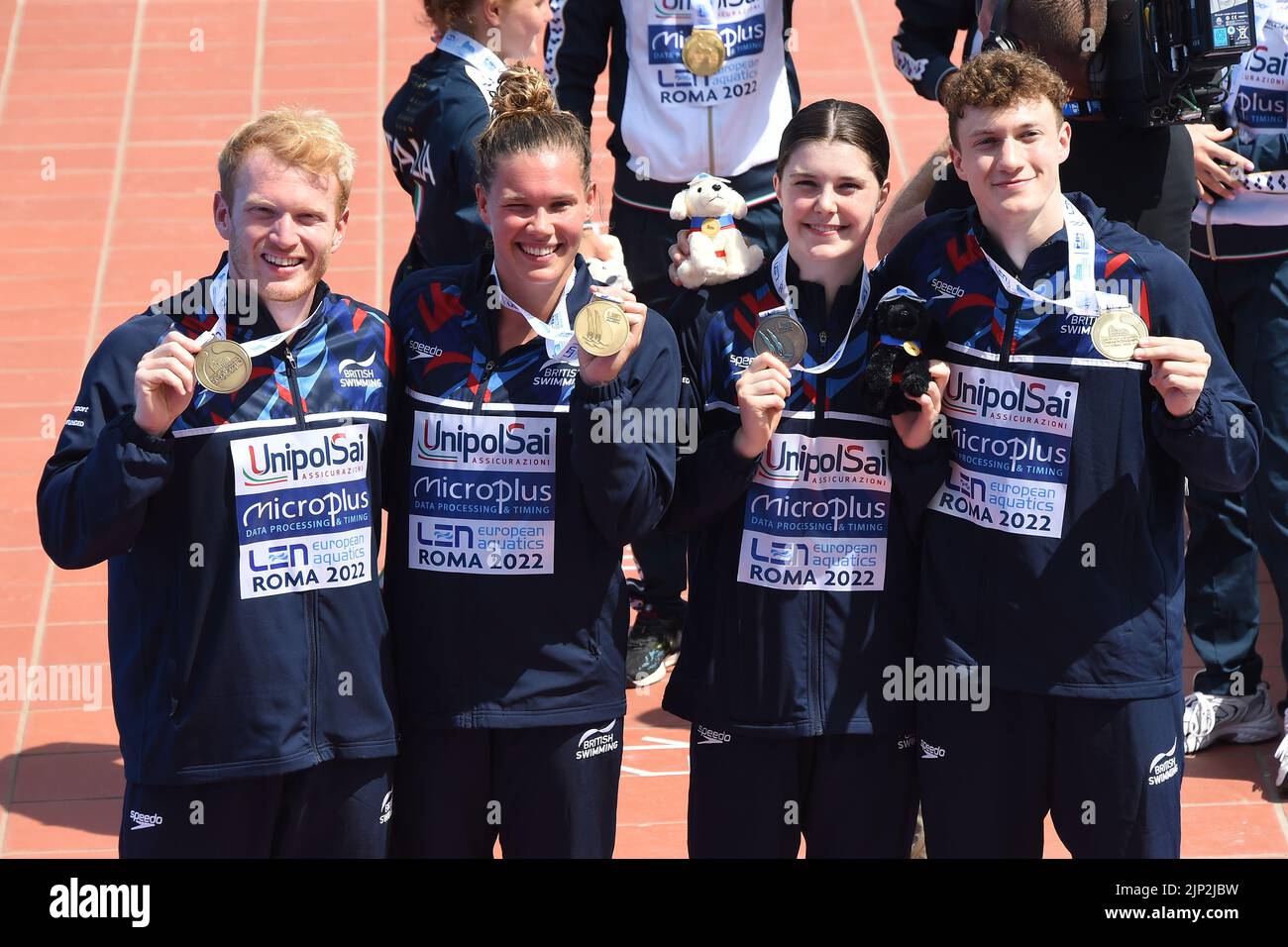 Rome, . 15th Aug, 2022. James Heatly, Grace Reid, Sirieix Spendolini ...