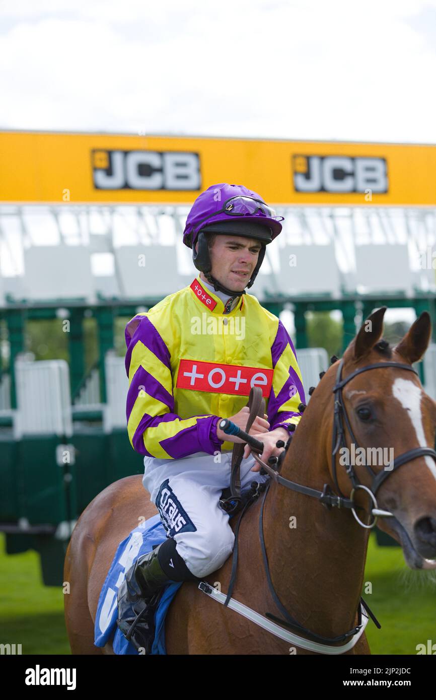 Jockey Billy Garritty on Craven at York Races Stock Photo - Alamy