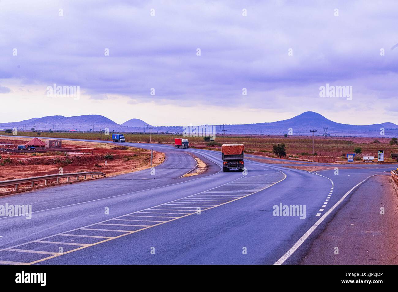 Kenya Landscapes Highway Road field Meadows Emali Oloitoktok Kajiado ...