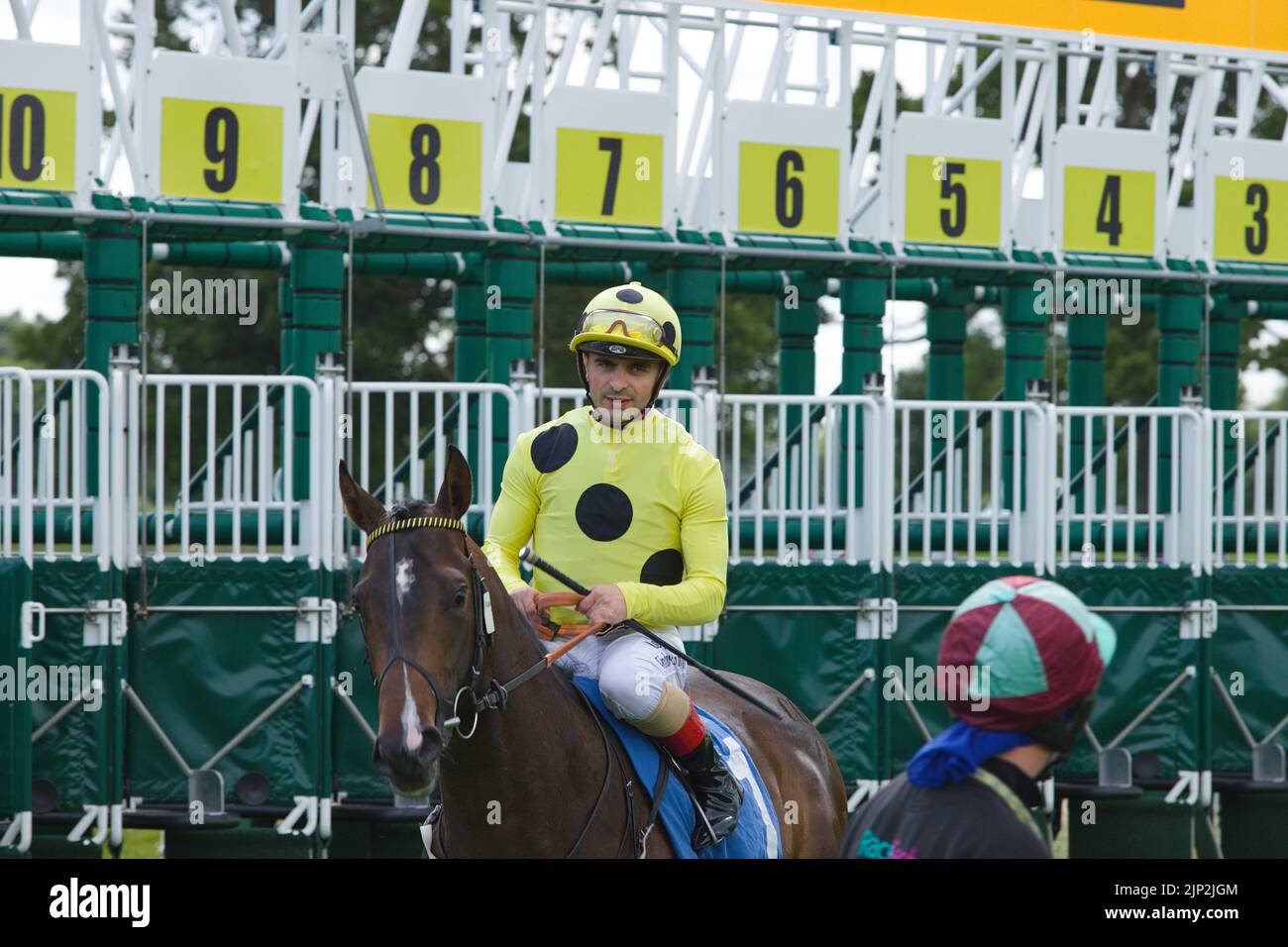 Jockey Andrea Atzeni on Cold Case at York Races Stock Photo - Alamy