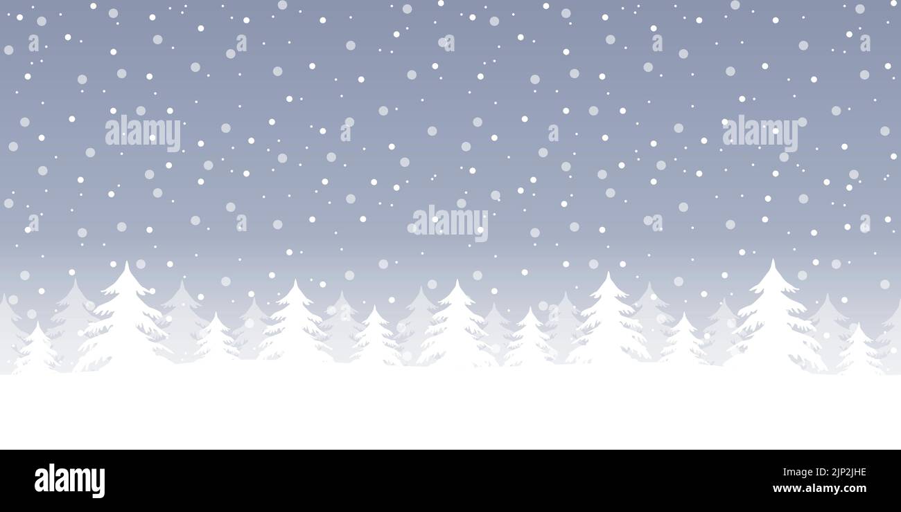 cold winter landscape fir border and snow background Stock Vector Image ...